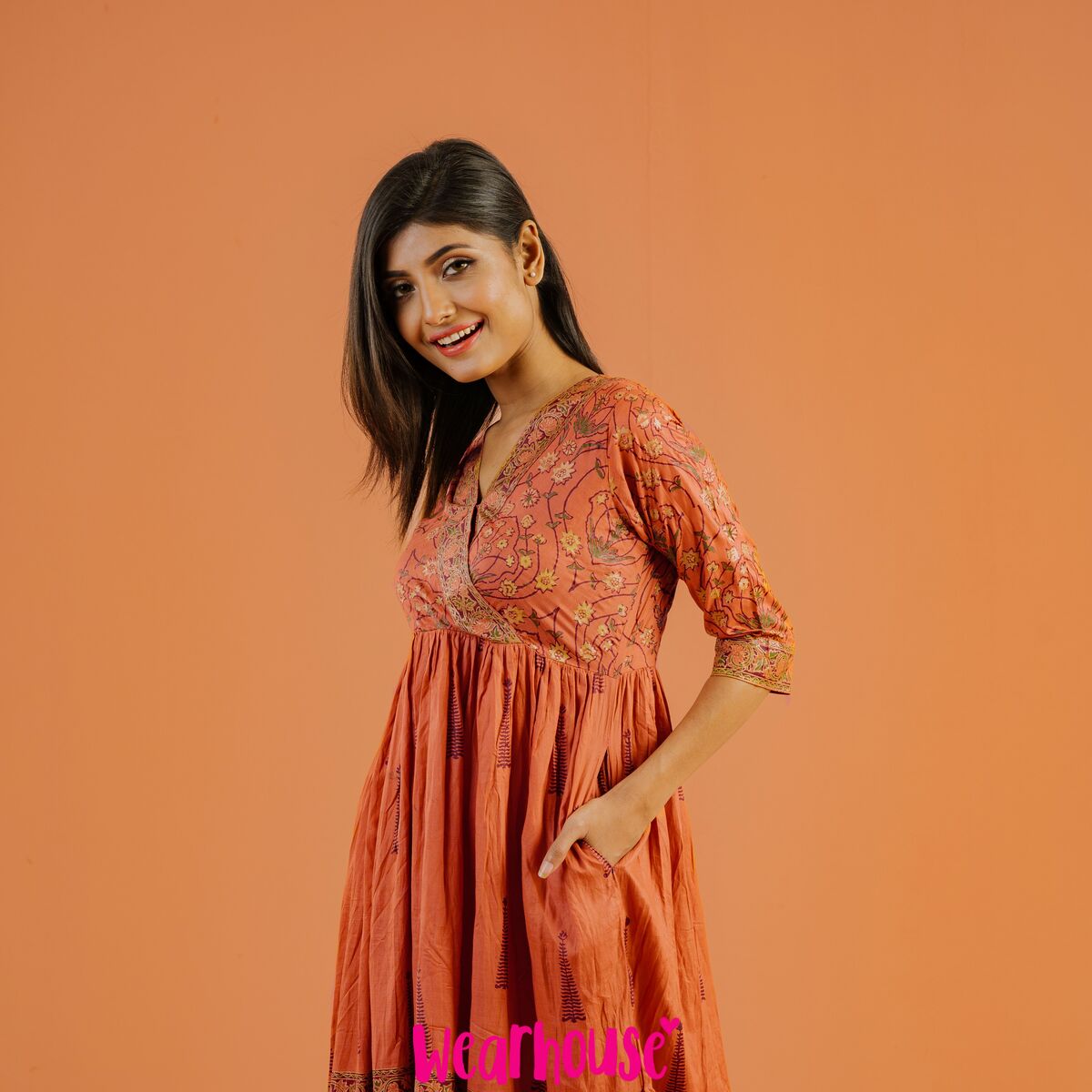 Cinnamon Fulkuri Kurti | Wearhouse
